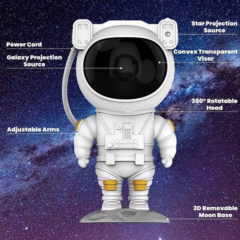 Space Buddy - Pleshy Spacebuddy, Pleshy Space Buddy Projector Light, Galaxy Star Night Light Projector, Spacebuddy Astronaut Projector, Astronaut Star Galaxy Projector Light with Timer and Remote