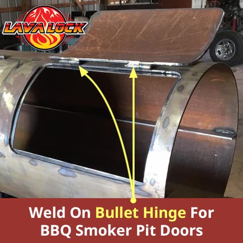 4" BBQ Smoker Bullet 4 in. Hinge 4 inch Hinges Stove Weld On Pit