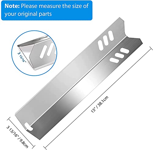 Quickflame Grill Drip Pans Adjustable Grease Tray and Heat Plates Set Fit for DynaGlo, Uniflame, BHG, Backyard Grill Models -(30")