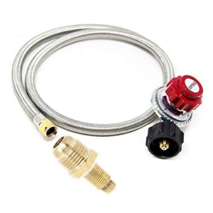 gasone 2113+50105 4 ft regulator and propane brass orifice, steel braided hose