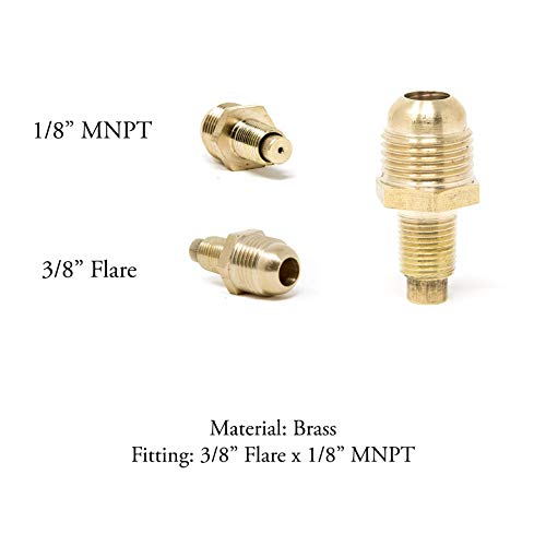 GasOne 2113+50105 4 ft Regulator and Propane Brass Orifice, Steel Braided Hose