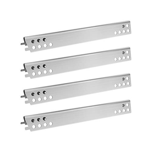 Kalomo 15 1/2" x 2" Stainless Steel Grill Heat Plates Shield Burner Cover Heat Tent Flame Tamer, BBQ Gas Grill Replacement Parts Kit for Charbroil Advantage Series 4 Burner 463344116, 466344116, 4Pcs