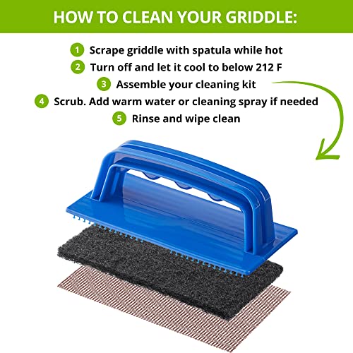 CUSINIUM 31-piece Griddle Cleaning Kit: 1 Grill Screen Holder, 20 Grill Screens, 10 Grill Cleaning Pads