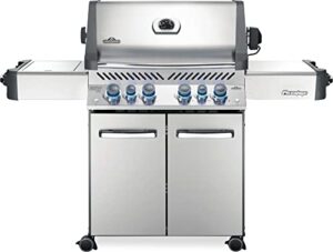 napoleon p500rsibpss-3 prestige 500 rsib propane gas grill, sq. in + infrared side and rear burner, stainless steel