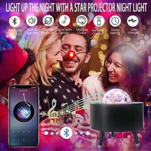 Galaxy Projector,Light Projector for Bedroom, Skylight Projector with Remote Control Built-in Bluetooth Speaker, Room Projector for Baby, Kids, Adults,Gaming Room, Mood Ambiance, Gifts