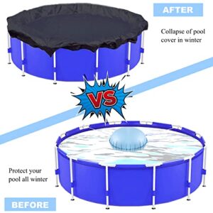 2PACK Round Air Pool Pillow for Above Ground Swimming Pool Covers,4' x 4' Winter Pool Winterizing Closing Kit with Ropes,Super Durable PVC & Strong Cold Resistant Pool Cover Air Pillow