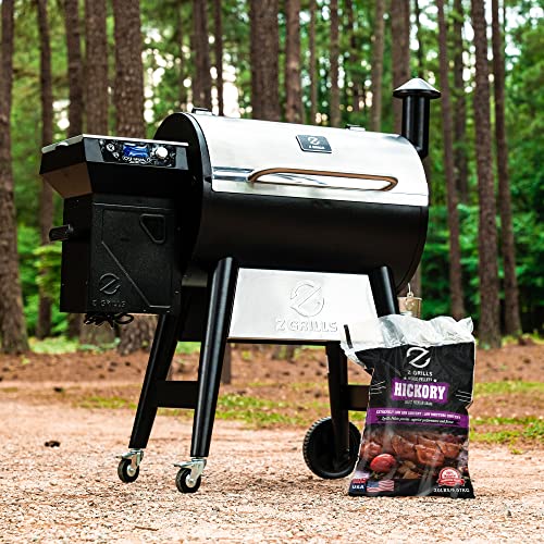 Z GRILLS 100% All-Natural Flavor American Hickory Hard Grill, Smoke, Bake, Roast, Braise & BBQ Wood Pellet, 1 Pack Total 20lbs