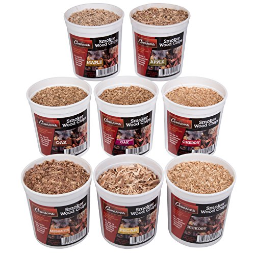 Camerons Wood Smoking Chips Variety Gift Set - Set of 8 Pints Extra Fine Cut Sawdust - Smoking Guns, Smokers, Smoke Boxes (Oak, Apple, Cherry, Pecan, Maple, Bourbon, Hickory, Mesquite) (0.473176 L)