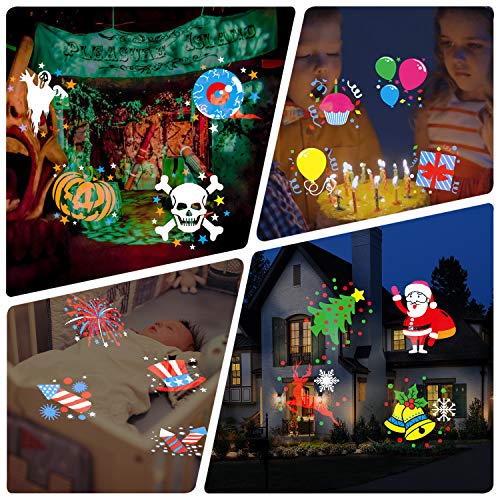 Christmas LED Projector Lights,Holiday Lights Projector,Halloween Projector Lights Outdoor with 16 Slides,Waterproof IP65 Landscape Lamp Projector