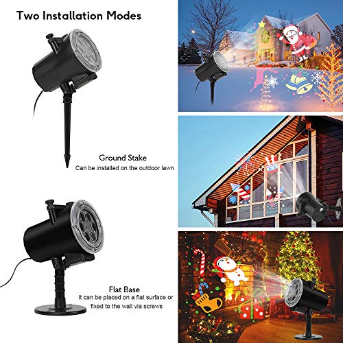 Christmas LED Projector Lights,Holiday Lights Projector,Halloween Projector Lights Outdoor with 16 Slides,Waterproof IP65 Landscape Lamp Projector