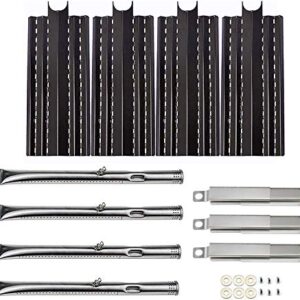 Htanch PN4481(4-Pack) 14841(4-Pack) 14.75 inches Heat Plates and Grill Burner Crossover Tube Replacement for Kenmore 415.23666310, 415.23667310, 640-05057299-9,640-05057300-5 Charbroil 463322613