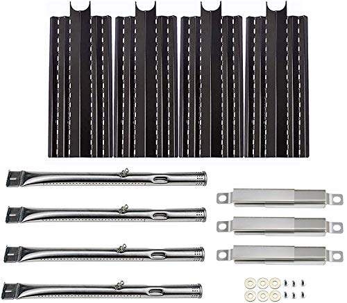 Htanch PN4481(4-Pack) 14841(4-Pack) 14.75 inches Heat Plates and Grill Burner Crossover Tube Replacement for Kenmore 415.23666310, 415.23667310, 640-05057299-9,640-05057300-5 Charbroil 463322613