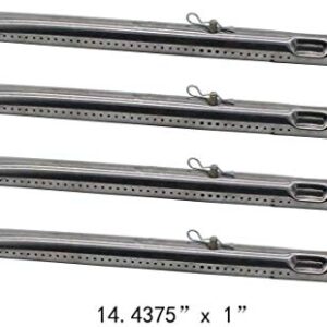 Htanch PN4481(4-Pack) 14841(4-Pack) 14.75 inches Heat Plates and Grill Burner Crossover Tube Replacement for Kenmore 415.23666310, 415.23667310, 640-05057299-9,640-05057300-5 Charbroil 463322613