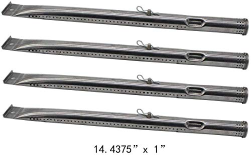 Htanch PN4481(4-Pack) 14841(4-Pack) 14.75 inches Heat Plates and Grill Burner Crossover Tube Replacement for Kenmore 415.23666310, 415.23667310, 640-05057299-9,640-05057300-5 Charbroil 463322613