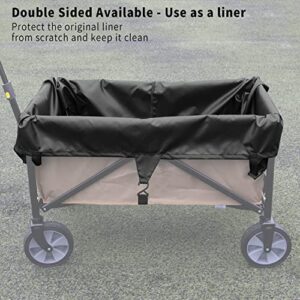 Chuanke Wagon Cover 420D PVC Waterproof and Dustproof Inner Double Sided Liner Available with 4 Corner Buckles and 2 Elastic Hook Strap 38" L x 22" W x 20" H