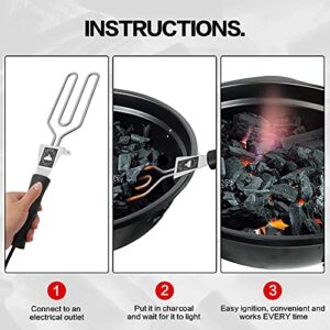 Phoenix Pit Electric Charcoal Starter 650W | 6.56 ft Extension Cord Included | Best Fire Igniter for Coal Wood Lump Briquettes | Great BBQ Tool kit Accessory