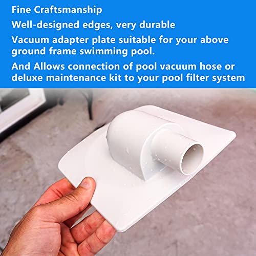 SFX Pool Vacuum Plate Adapter - for Summer Waves Polygroup Ground Skimmer Filter Pump Systems Replace Parts P58PP1955W05