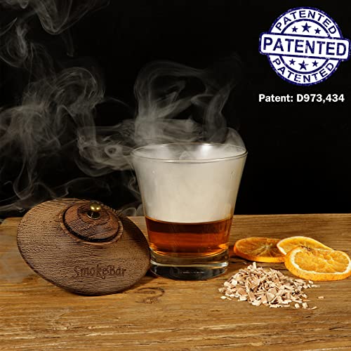 Cocktail Smoker Kit with Torch – 6 Flavors Wood Chips for Whiskey & Bourbon, Whiskey Smoker Infuser Kit, Old Fashioned Drink Smoker Kit, Bourbon Whiskey Gifts for Men, Dad, Husband (NO Butane)