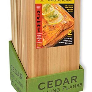 TrueFire Cedar Grilling Planks 7.25 x 16 (24-Pack) - Premium Sized Plank, Western Red Cedar, Made in Canada