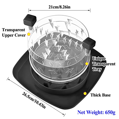 Chicken Shredder，Meat Grinder Alternative to Bear Claws Meat Shredder，Upgraded Non-Slip Larger Sharper Shark Fin Patent Design，Suitable for Pulled Pork, Beef and Chicken-Dishwasher Safe (Black)