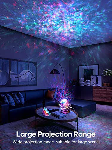 Star Projector, Galaxy Projector Night Light with Bluetooth Speaker, White Noise & Remote Control, Nebula Ocean Wave Star Light Projector for Bedroom/Home Theater Decor/Ceiling/Party/Mood Ambiance