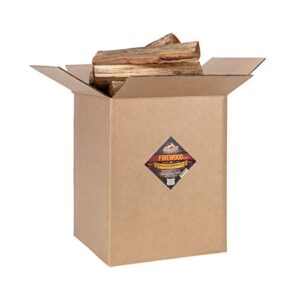 smoak firewood – kiln dried premium oak firewood (includes firestarter) (large (16inch logs) 120-140lbs)