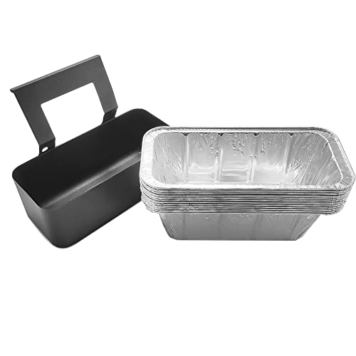 Grease Cup/Drip Catcher Pan for Blackstone Stove Griddles Replacement Part, Grill Collection Pan for Blackstone Professional Flat Top Griddle Liquid Holders 17 22 28 36inch（1pan+12liners）