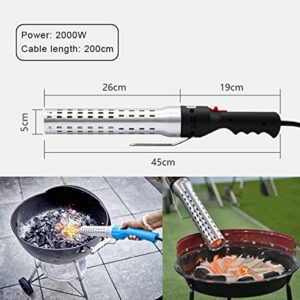 Charcoal Lighter, Portable Electric Charcoal Starter, Fire Starter for BBQ Grill Campfires Wood Stove Fireplace Pizza Oven, Push Button Switch, No Need to Press the Switch for a Long Time(Color:Black)