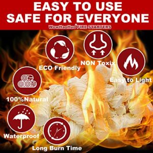 WowHaoHuo 30Pcs Fire Starters for BBQ,Campfires, Grill,Fireplace, Camping,Wooden Pellet Stove, Fire Pit,Smoker, Waterproof, Safe for Indoor/Outdoor,Natural Firestarter