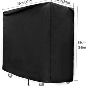 Bicherub Cooler Cart Cover 420D Waterproof Patio Rolling Deck Cooler Cover Fit for Most 80 QT Rolling Ice Chest 37 x 36 x 20in