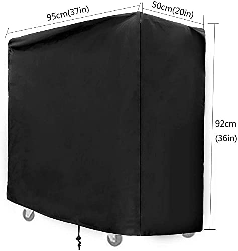 Bicherub Cooler Cart Cover 420D Waterproof Patio Rolling Deck Cooler Cover Fit for Most 80 QT Rolling Ice Chest 37 x 36 x 20in