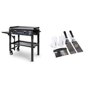 blackstone 28 inch outdoor flat top gas grill griddle station – 2-burner – propane fueled – restaurant grade – professional quality with griddle tool kit