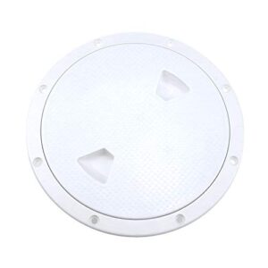 coshar white access hatch cover non slip circular inspection hatch detachable cover- 4 inch(1pc)