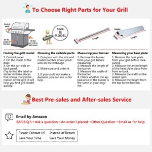 Hisencn Stainless Grill Burner Tube, Heat Plates Tent Replacement Fits for Perfect Flame 24137, 24138, 2518SL-NG, 2518SLN-LPG, Kenmore 148.16156211 Gas Grill Models