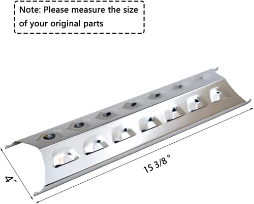 Hisencn Stainless Grill Burner Tube, Heat Plates Tent Replacement Fits for Perfect Flame 24137, 24138, 2518SL-NG, 2518SLN-LPG, Kenmore 148.16156211 Gas Grill Models