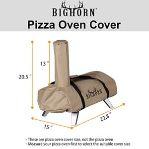 BIG HORN OUTDOORS Rain Cover for Pizza Oven, Heavy Duty Waterproof and Weather Resistant Oxford Fabric Covers