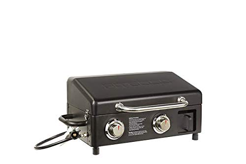 PIT BOSS PB2BSPD Sportsman Tabletop Portable Gas Griddle, 2 Burner, Black