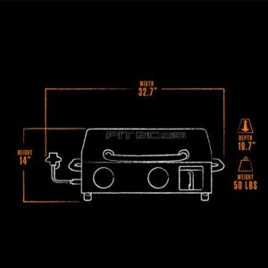 PIT BOSS PB2BSPD Sportsman Tabletop Portable Gas Griddle, 2 Burner, Black