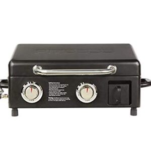 PIT BOSS PB2BSPD Sportsman Tabletop Portable Gas Griddle, 2 Burner, Black