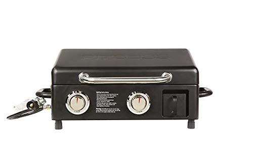 PIT BOSS PB2BSPD Sportsman Tabletop Portable Gas Griddle, 2 Burner, Black