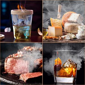 Cocktail Smoker Kit with Torch Whiskey Smoker Kit with 4 Flavors Wood Chips for Cocktails Whiskey Bourbon Cheese & Meats Gifts for Men Boyfriend Husband Dad (No Butane)