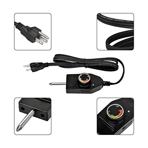 Stanbroil Power Cord with Thermostat Control for Electric Smokers and Grills