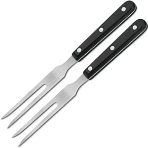 carving fork, vojaco meat forks, 10 inch long stainless steel forks for bbq, barbecue, serving, cooking, grilling, roasting (2, 10 inch)