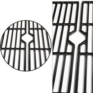 Hongso Grill Parts Replacement for Nexgrill Evolution 720-0864M 2 Burner Grill, 16 15/16" Cast Iron Grill Grates Heat Plates Burner Tubes Included