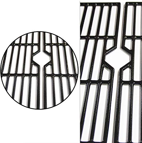 Hongso Grill Parts Replacement for Nexgrill Evolution 720-0864M 2 Burner Grill, 16 15/16" Cast Iron Grill Grates Heat Plates Burner Tubes Included