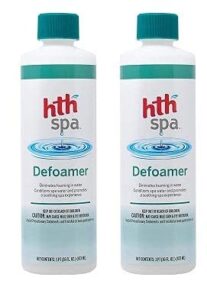 hth spa 86216 defoamer spa and hot tub clarifier, 16 fl oz, bottle color may vary (two pack)