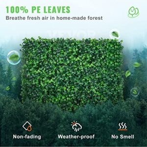 VEVOR 24PCS 20"x20" Artificial Boxwood Panels,Boxwood Hedge Wall Panels,Artificial Grass Backdrop Wall 1.6", Privacy Hedge Screen UV Protected for Outdoor Indoor Garden Fence Backyard