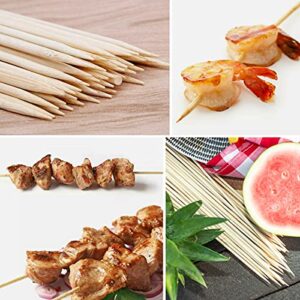 Grill Skewers for Fruit Kabobs - 100Pcs 16 Inches Disposable Marshmallow Roasting Sticks Bamboo Wooden Sticks for Food - Meat Sticks Wooden Wedding Favors Sandwich Meat BBQ Skewers for Appetizers