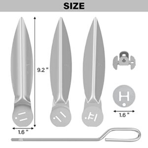 Lsshao 22-1/2-Inch One-Touch Cleaning System Kit for Weber Kettle Grills, 7444 Weber Charcoal Grill Replacement Parts, Silver