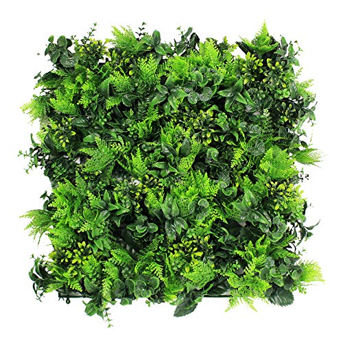 ULAND Artificial Topiary Hedges Panels, Plastic Faux Shrubs Fence Mat, Greenery Wall Backdrop Decor, Garden Privacy Screen Fence, Pack of 12pcs 20"x20"